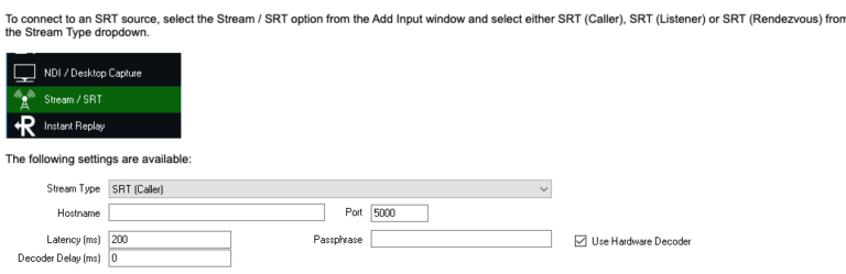 Configurar SRT en vMix para una Transmisión en vivo – USAstreams